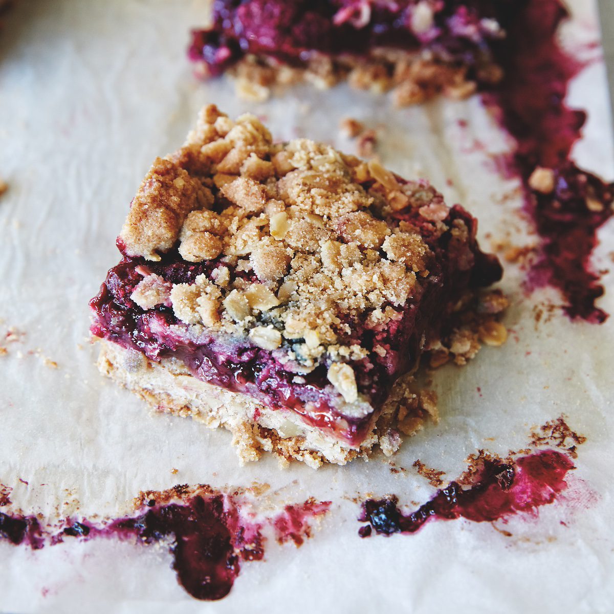 Gluten-free vegan berry bars with an easy press-in crust